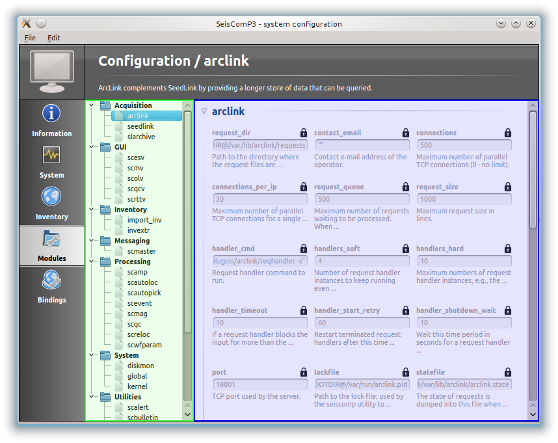 scconfig | SeisComP3 文档